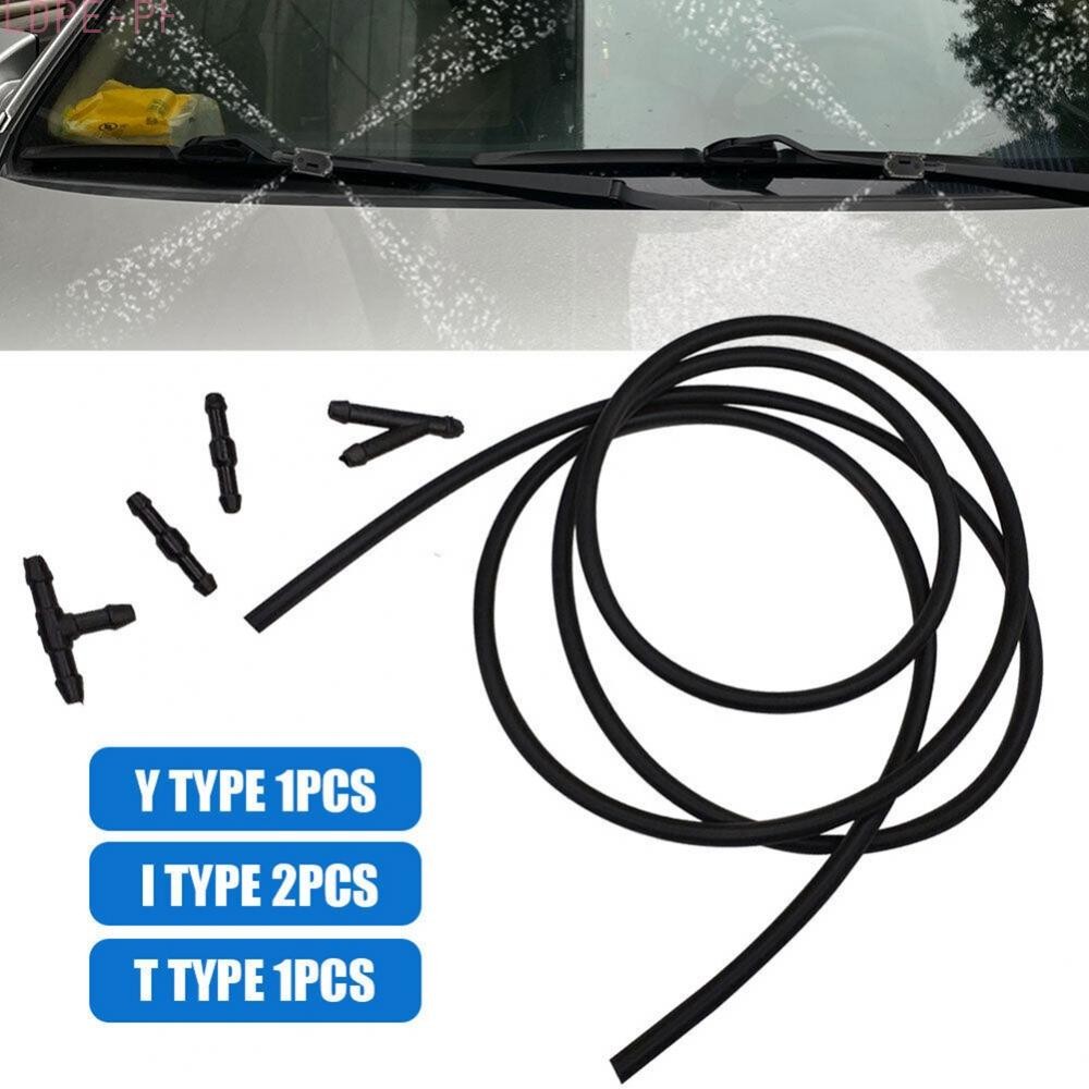 Flexible Rubber Car Windscreen Washer Tube Pipe + Hose Connectors Combo ...