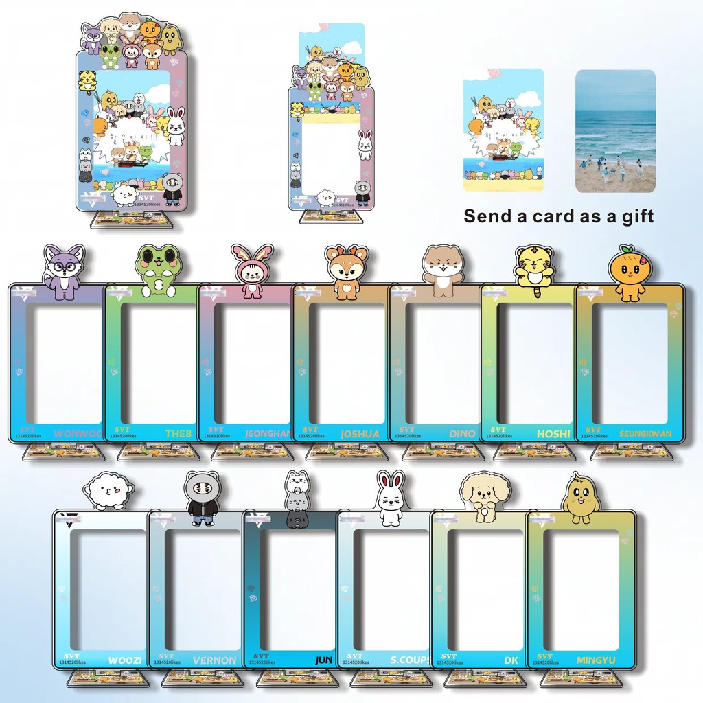 Kpop SVT SEVENTEEN New Acrylic Standing Sign Cartoon Photo Frame ...