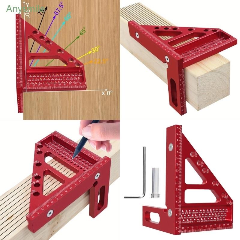 ANYS Highs Precisions miters triangles Rule Aluminum Woodworking Tool ...