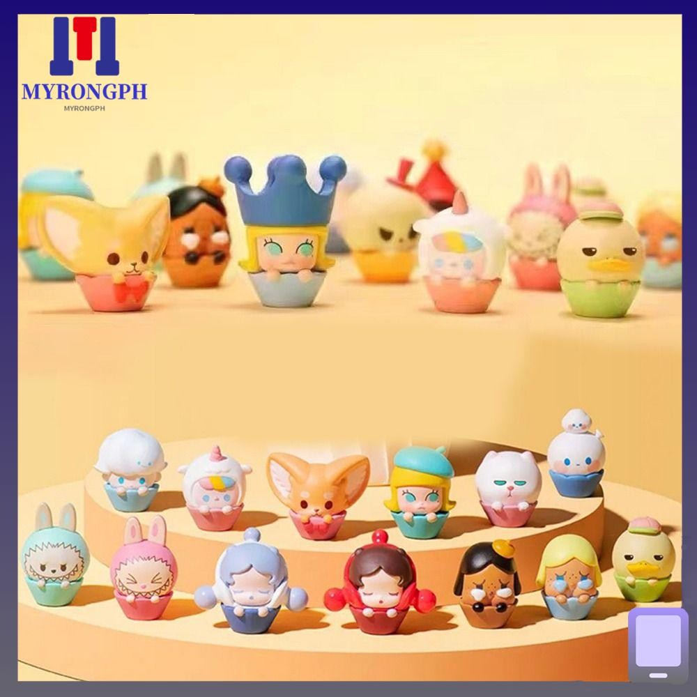 MYRONGPH Box, POPMART Pop Bean Labubu Skullpanda Lavender Anime Cartoon ...