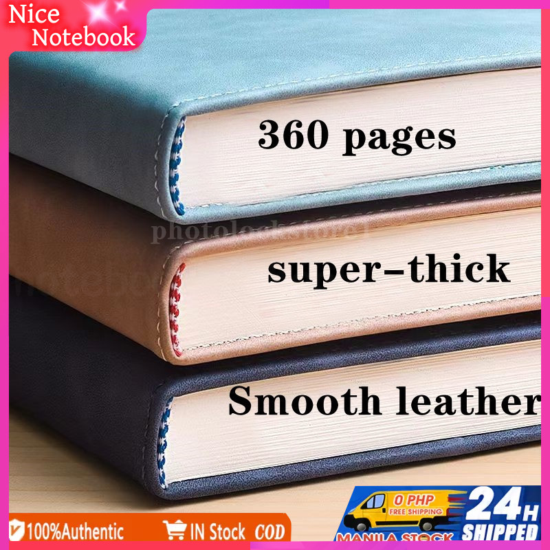 A5 notebook super thick notepad skin feeling leather diary school ...