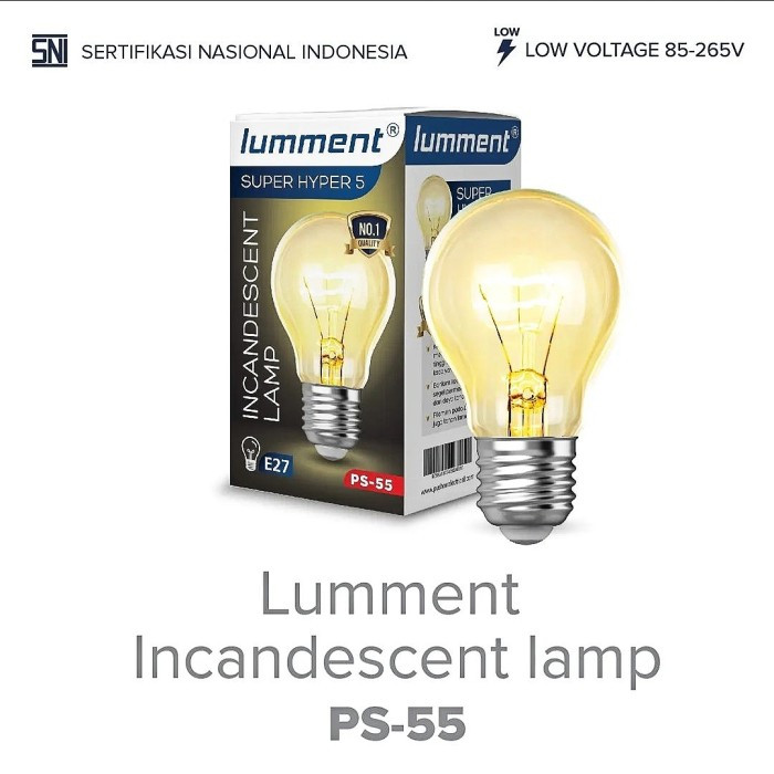 CAHAYA Lumment Super Hyper 5 PS-55 Yellow Light Dop Bulb Incandescent ...