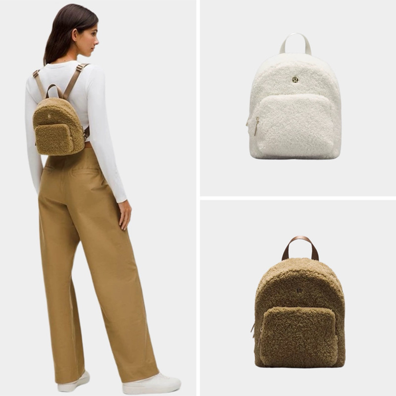 LU Home Autumn and Winter New Micro Brushed4L Backpack Furry Versatile ...