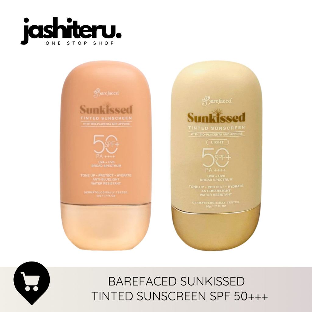 Barefaced Tinted Light Sunscreen SPF 50 – Broad Spectrum UV Protection ...