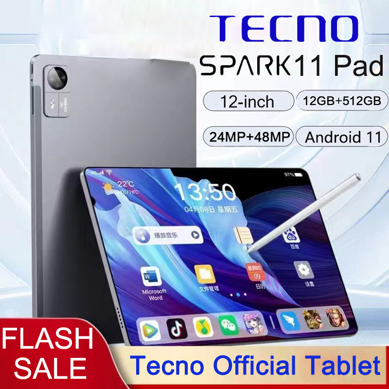 Tecno Tablet 2024 New Original Android tablet 12GB+512GB New 5G On Sale ...