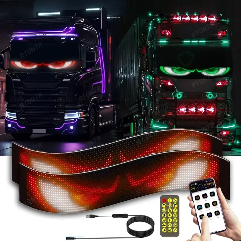 Demon Eyes Car APP LED Matrix Pixel Panel LED Eyes for Truck DIY ...