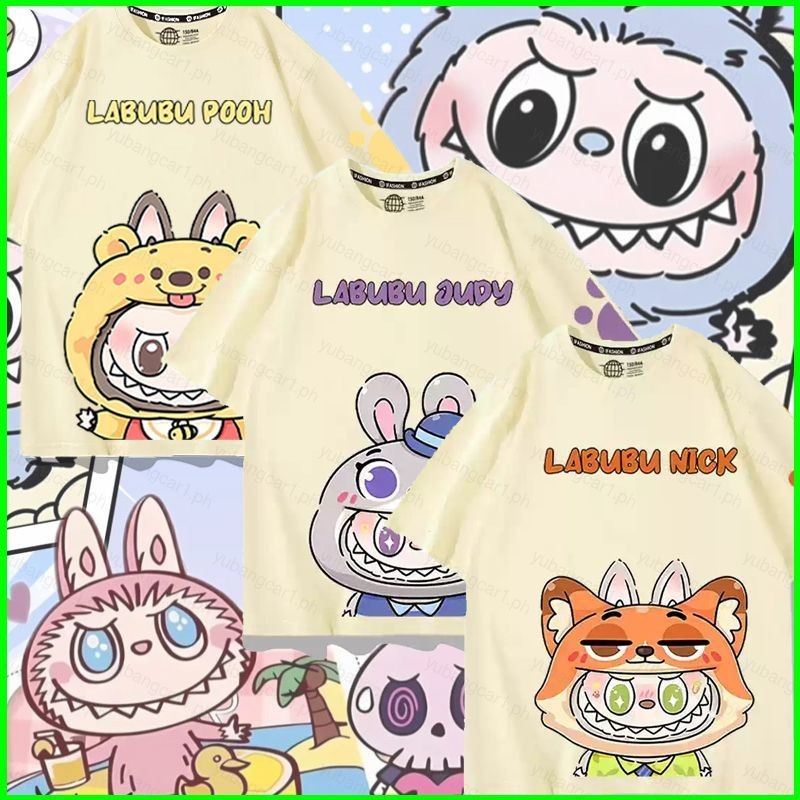 YB1 THE MONSTERS Labubu Disney T-shirt Zootopia Winnie the Pooh Chip ...