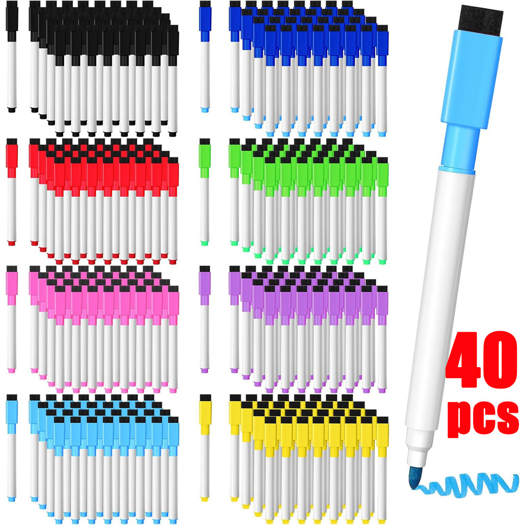 8/24/40pcs Dry Erase Markers / Fine Point Tip Whiteboard Markers with ...