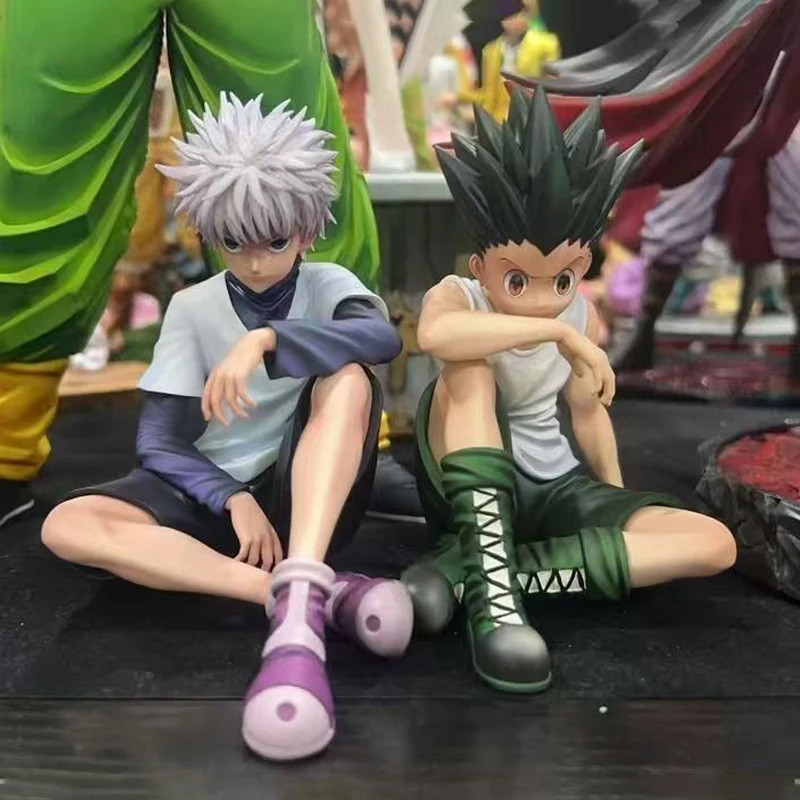 11cm Anime HUNTER×HUNTER Figures Killua Zoldyck GON FREECSS sitting ...