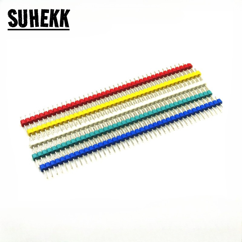 10PCS 1X40Pin Breakable Pin Header 2.54mm Single Row Male Header ...