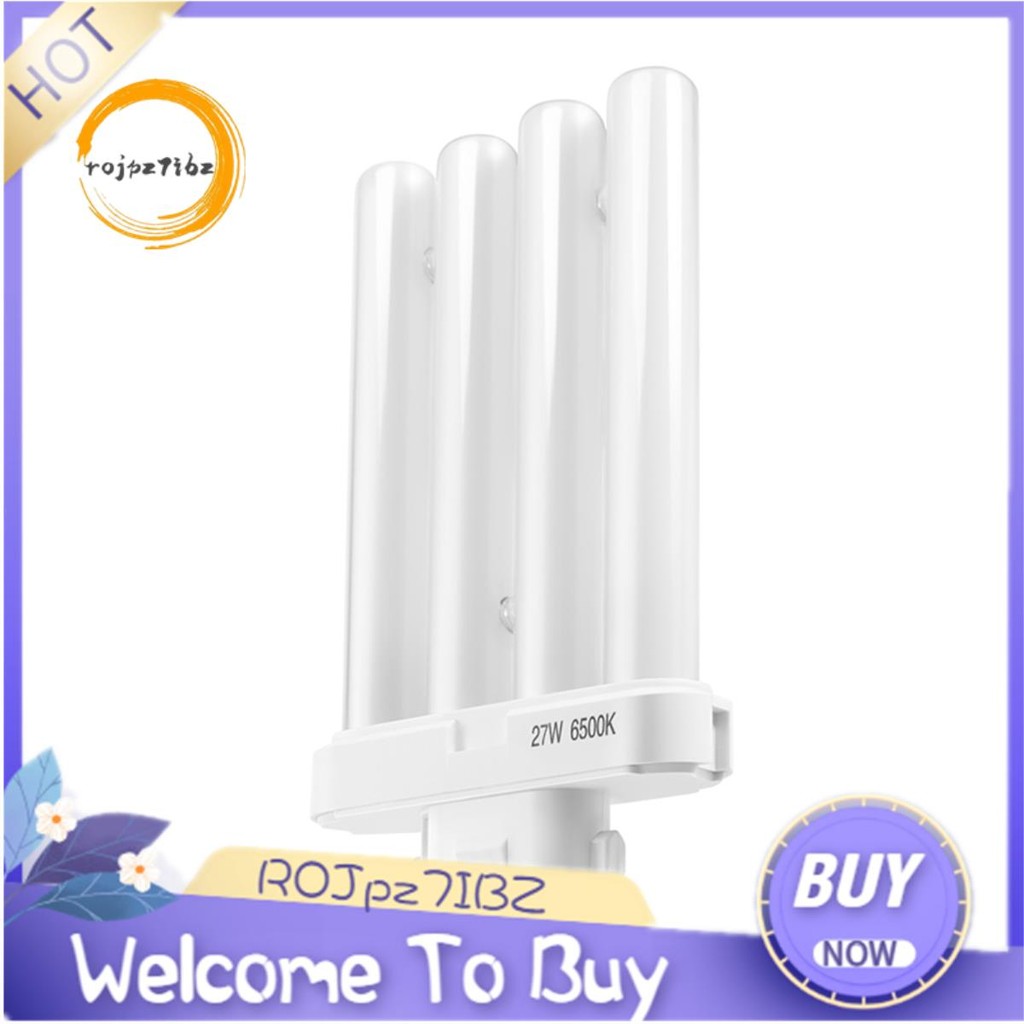 220V 27W 4 Pin Rows 6500K Double-H Quad Tube Compact Fluorescent Lamp ...