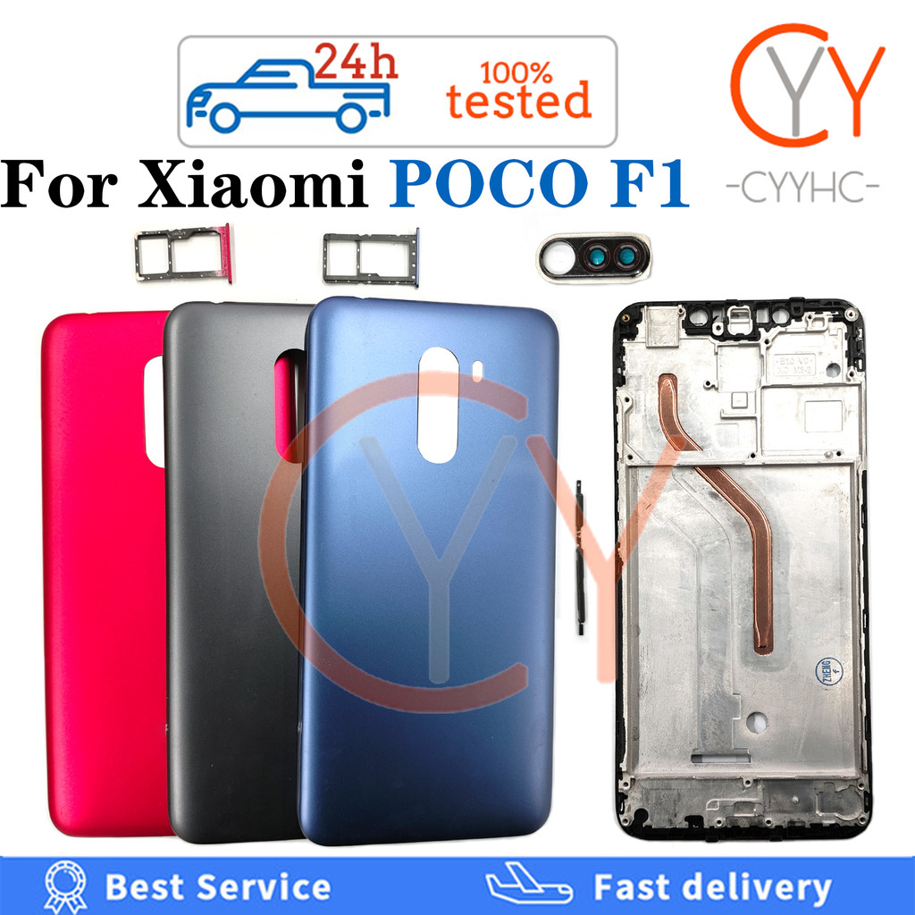 For Xiaomi POCO F1 back cover Battery Housingr Volume Button on off ...
