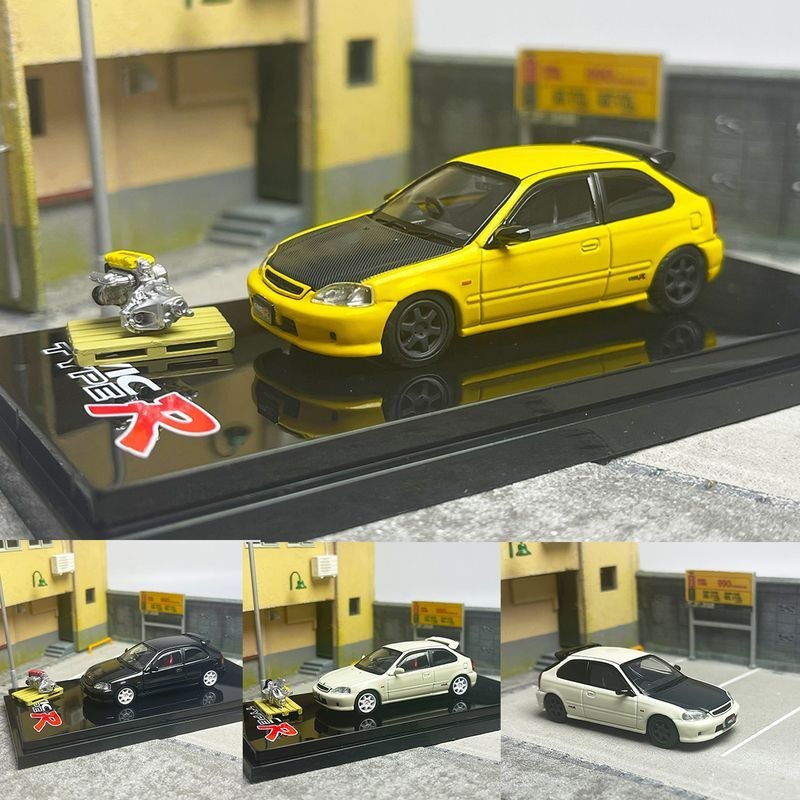 Hobby Japan 1: 64 Initial D Honda Civic Type R EK9 with Engine Out of ...