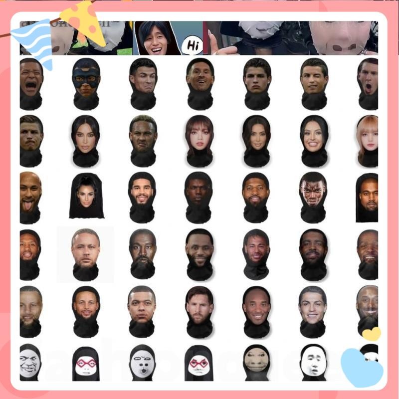 3D Funny Mask Emoticon Full Face Sunscreen Les Masques Spoof Head Cover ...