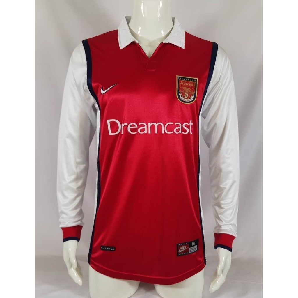 99-00 Arsenal Home Retro Soccer Jersey Football 1999-2000 Arsenal Home ...