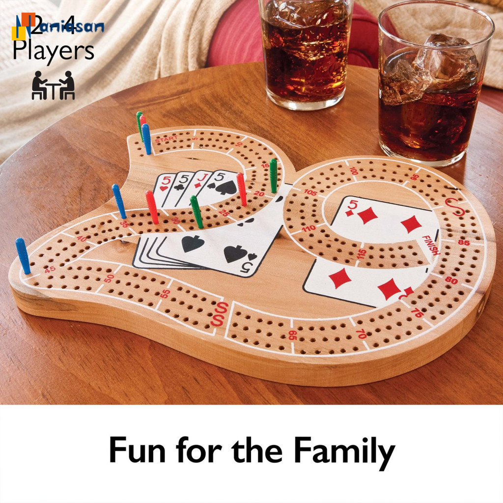 (aniasan) Wooden Cribbage Game Lightweight Cribbage Board Portable ...