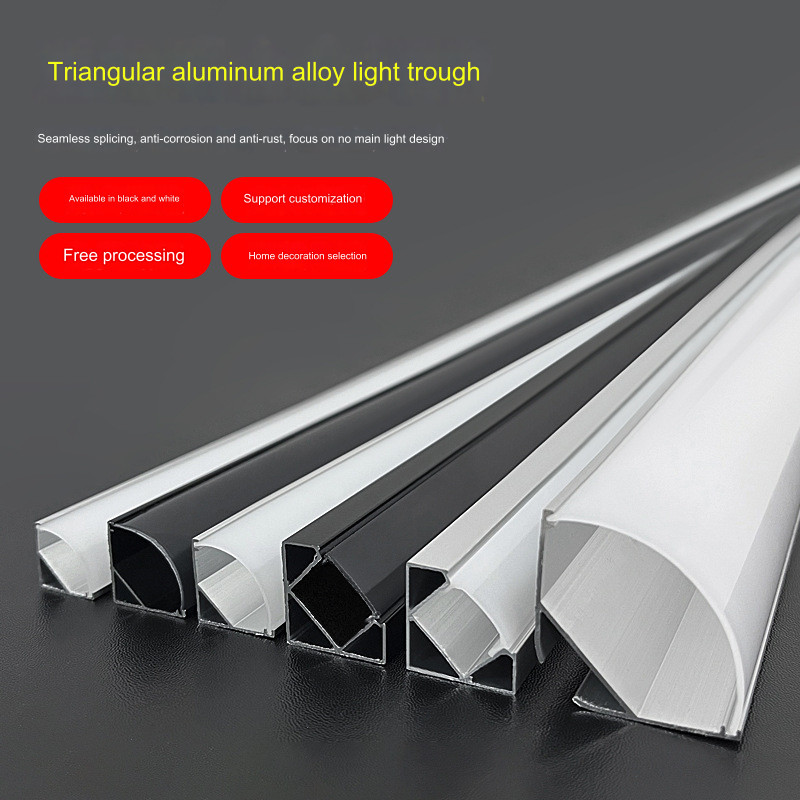 2pcs, 1m each LED triangle right angle ceiling linear light trough top ...