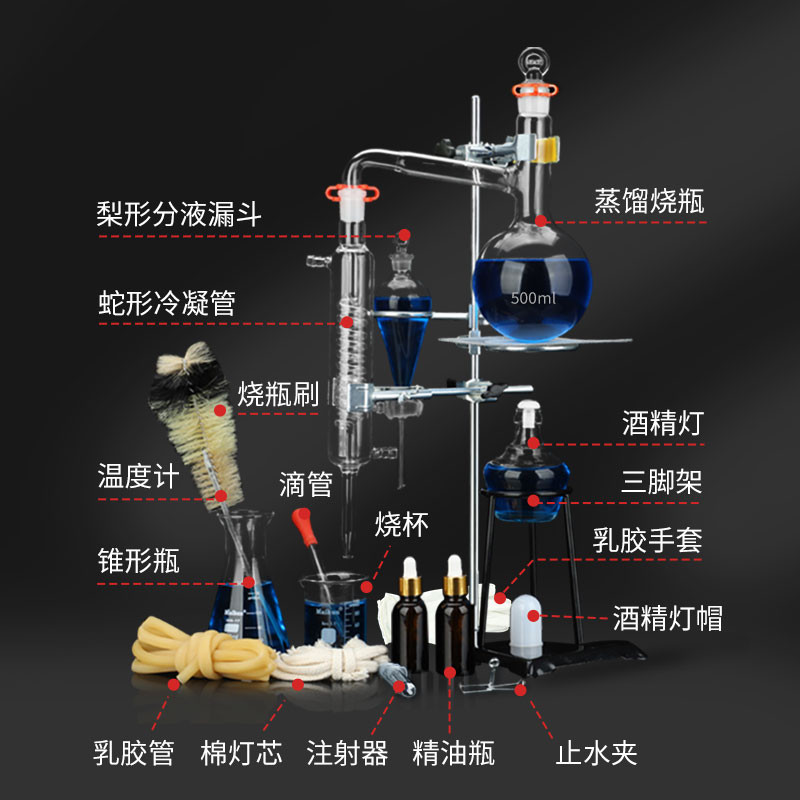Distillation Device All Glass Water Steam Pure Dew Distillation ...