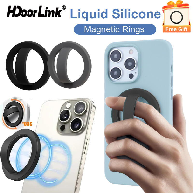 HdoorLink Magsafe Phone Grip Stand Silicone Finger Ring Grip 360 ...