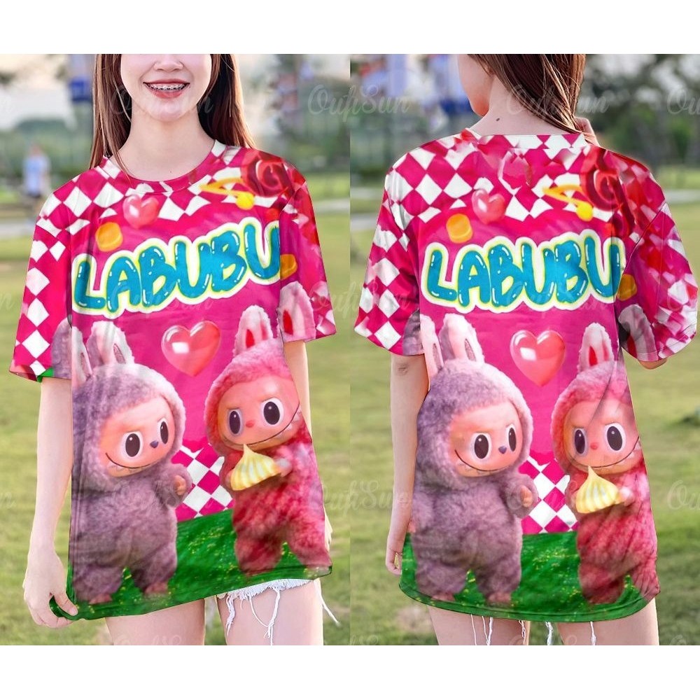 Labubu Tshirt Fashion Women's T-shirt Trend T-shirt Vivid Cartoon ...