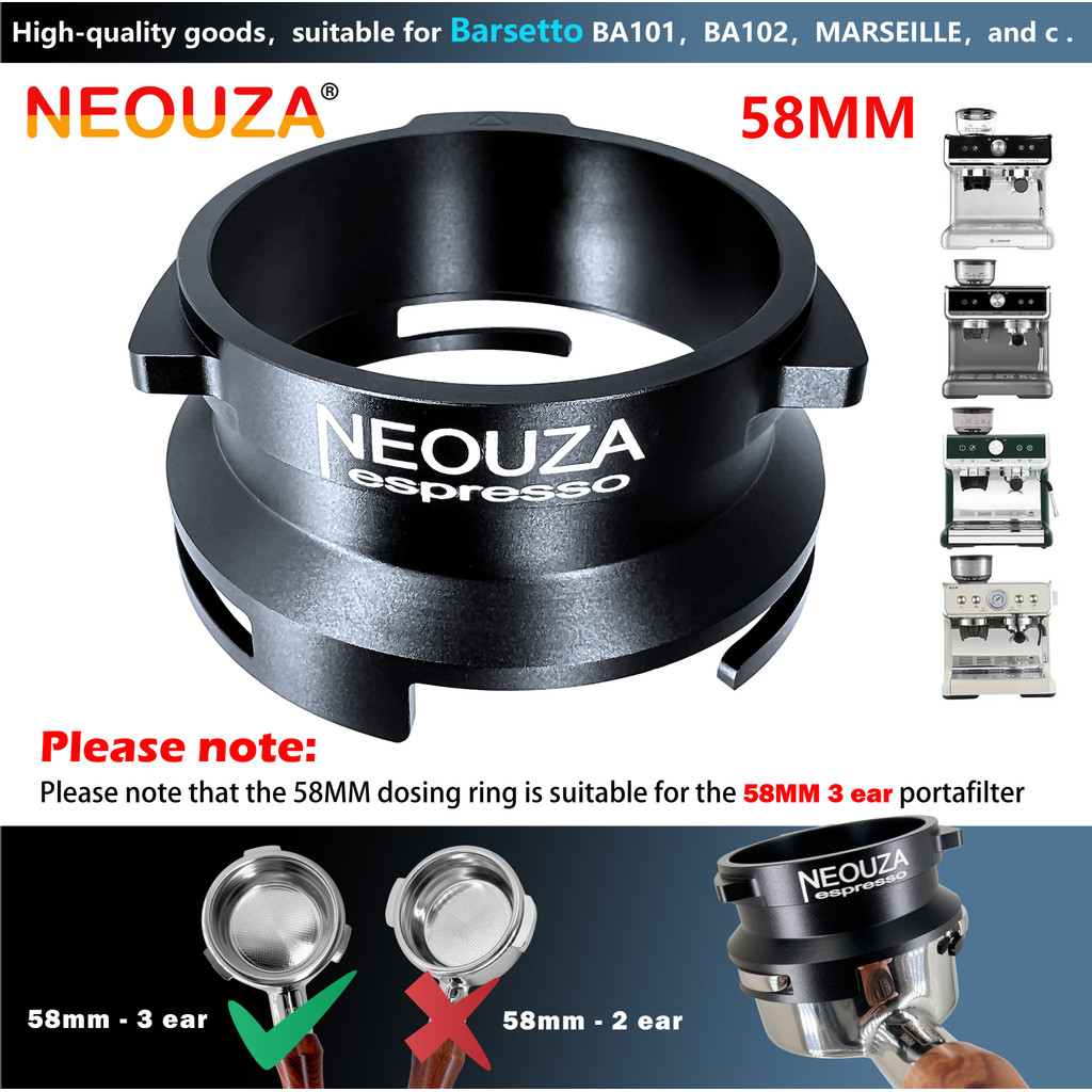 PP+NEOUZA 58mm Ring Funnel Coffee Doser With Three Ears For Express ...