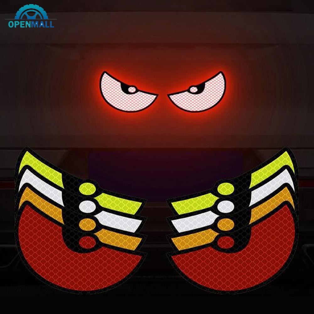 OPENMALL 2Pcs Universal Car Reflector Sticker Safety Warning Mark High ...