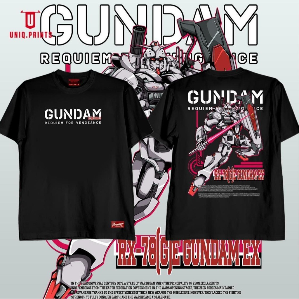 UNIQ.PRINTS GUNDAM: REQUIEM FOR VENGEANCE GRAPHIC COTTON TSHIRT FOR MEN ...