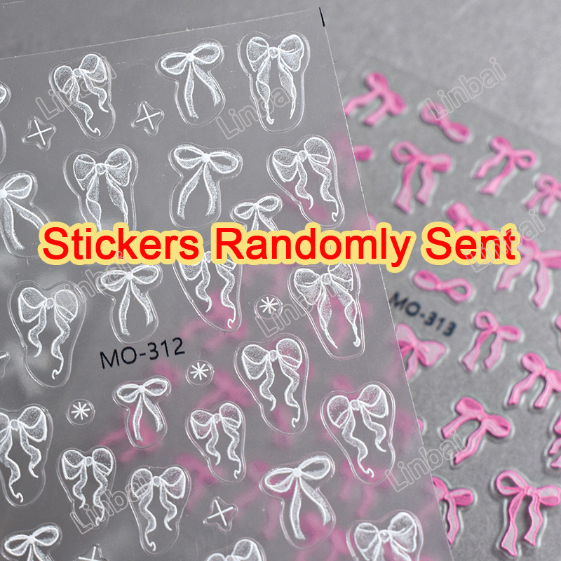 1pcs Bow Sticker Randomly Sent Cartoon Designs Cute Bows Random ...