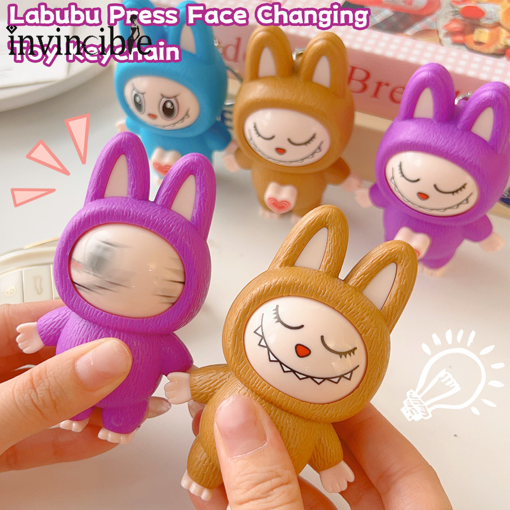 Creative Hand Press Changing Face Labubu Anti-Anxiety Stress Relief Toy ...