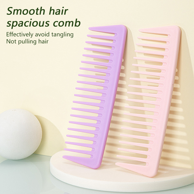 Black Fashion Large Wide Tooth Detangling Hair Comb Suklay | Shopee ...