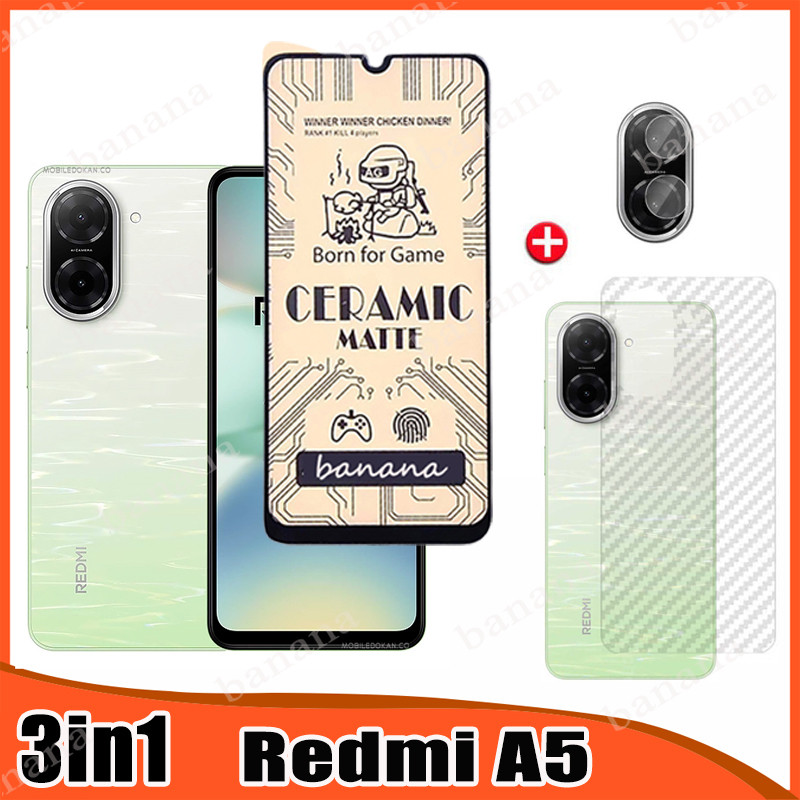3in1 Redmi A5 Tempered Glass Redmi A4 A3 A3Pro 14C Anti-fingerprint ...