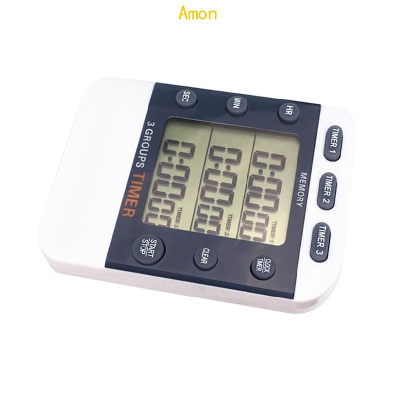 Amon Pocket Timer Cooking Timer 3 Channel Simultaneous Timing Count Up ...