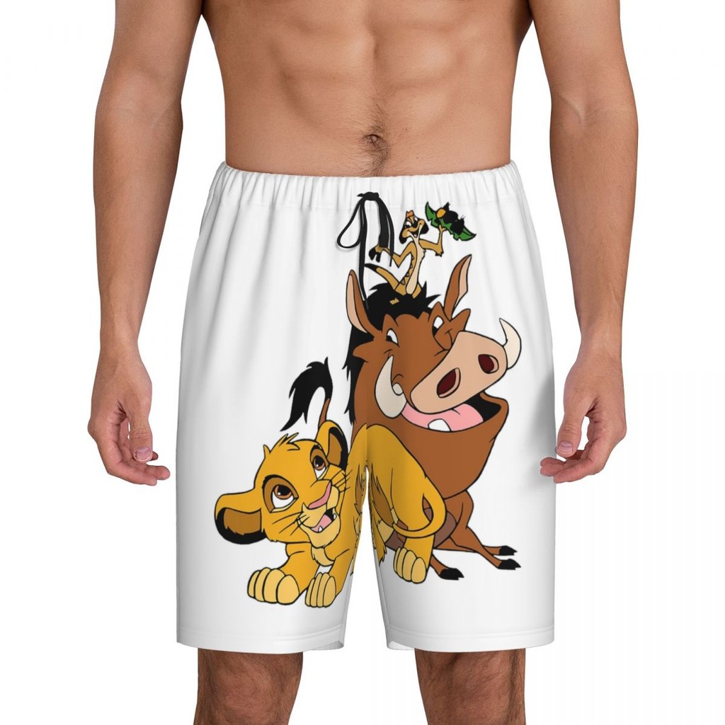 Custom Simba The King Lion Pajama Bottoms Men Timon And Pumbaa Lounge ...