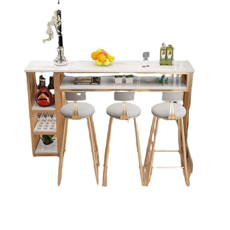 Small Bar Table by the Window Integrated Table Home High-legged Simple ...