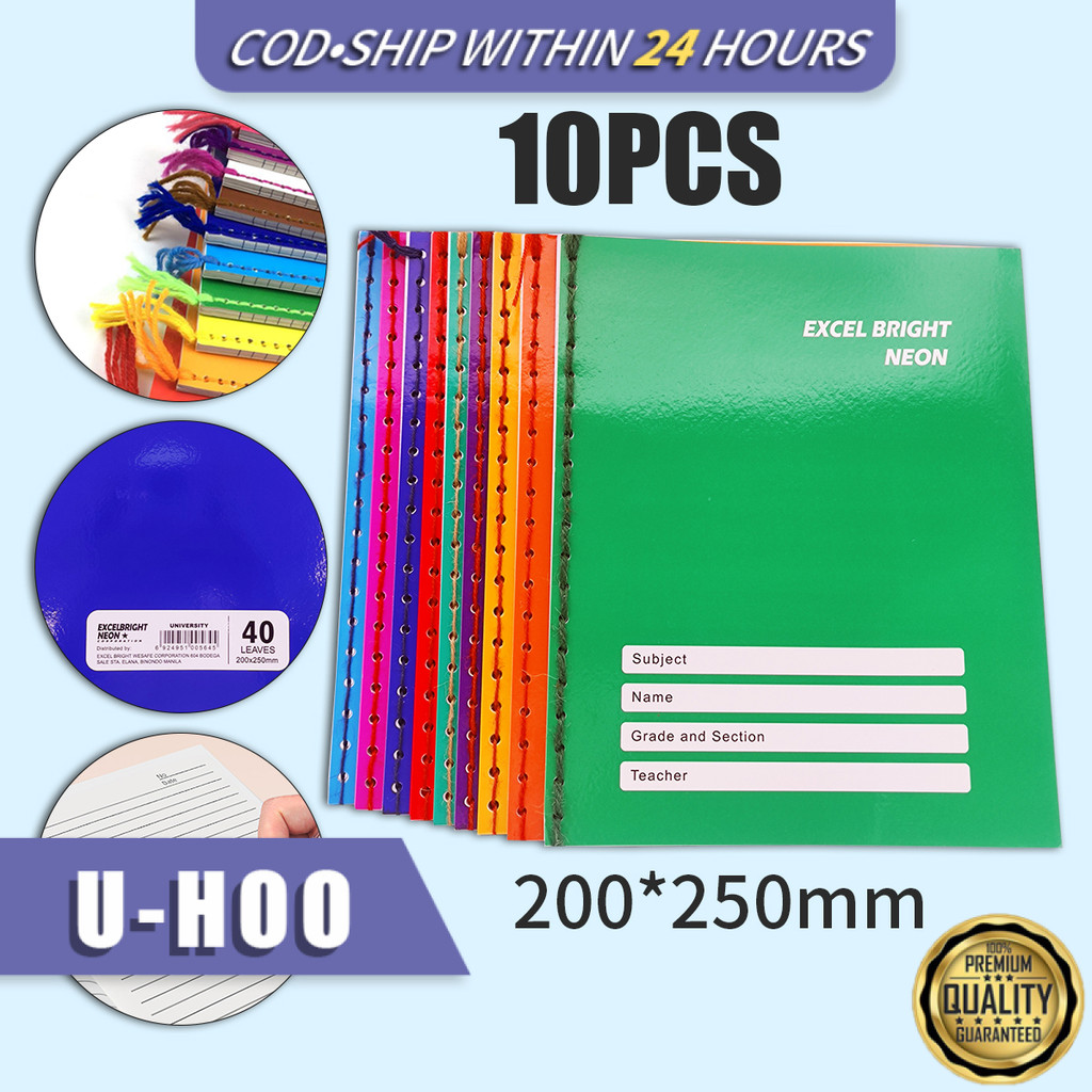 10Pcs/Set Large Yarn Notebook 20*25CM Big Size Composition Notebook 40 ...