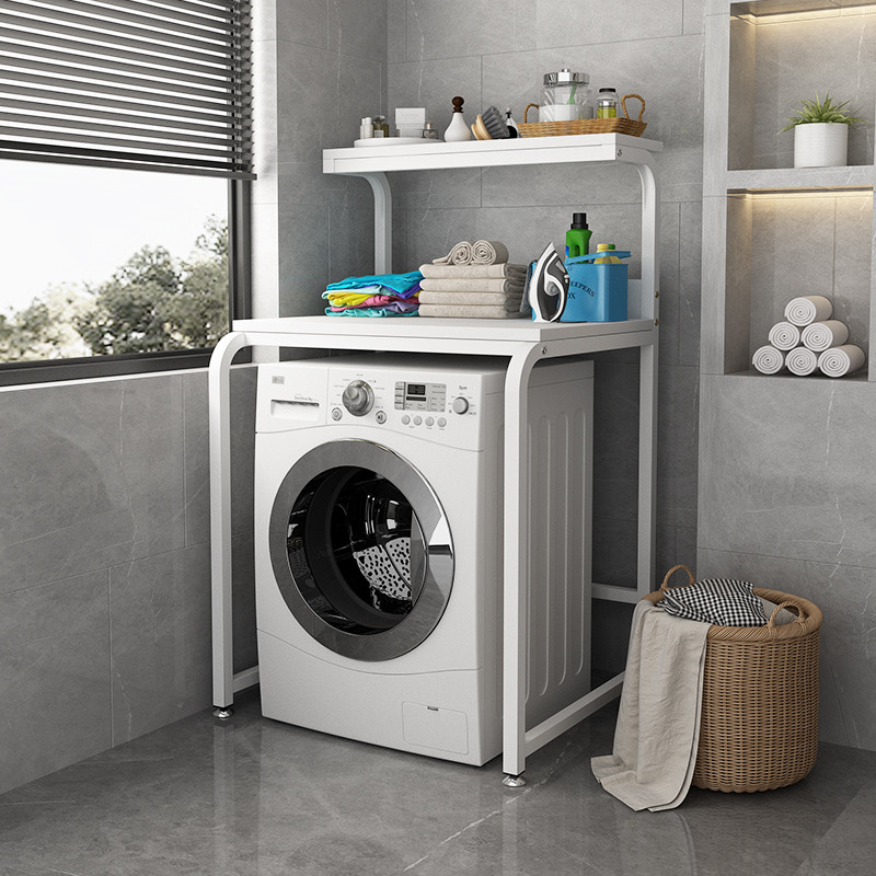 Washing Machine Rack Storage Shelf Double Layer Above Microwave Oven ...