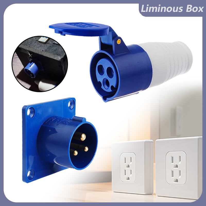 3PIN 32A IP44 Industrial Plug Socket Set Electrical Industrial Plug and ...