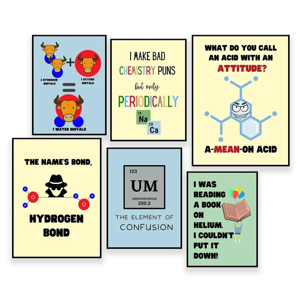 Science Puns Printables Chemistry Jokes Posters Educational Wall Art ...
