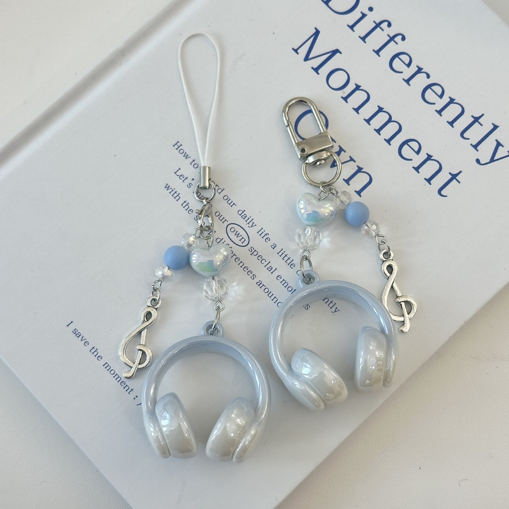 Original Love Music Headset Mobile Phone Charm Cool All-Match CCD Chain ...