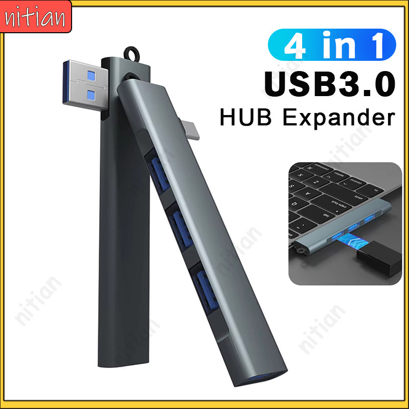 4 Ports USB 3.0 High Speed HUB Type C Multi Port Splitter HUB Extender Converter For PC/Laptop ...