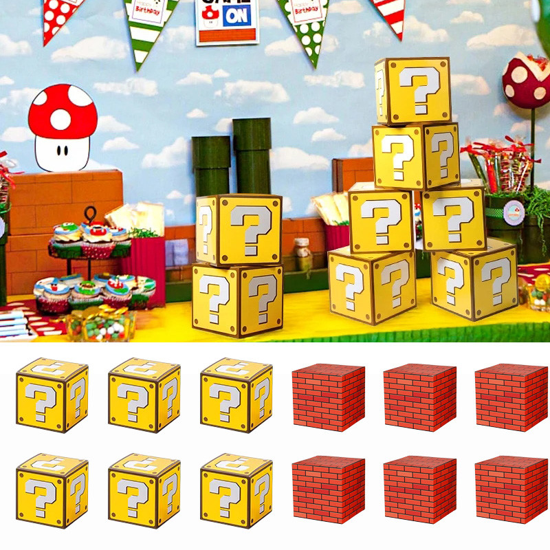 Super Mario Anime Peripherals Candy Box Cartoon Stars Question Mark ...