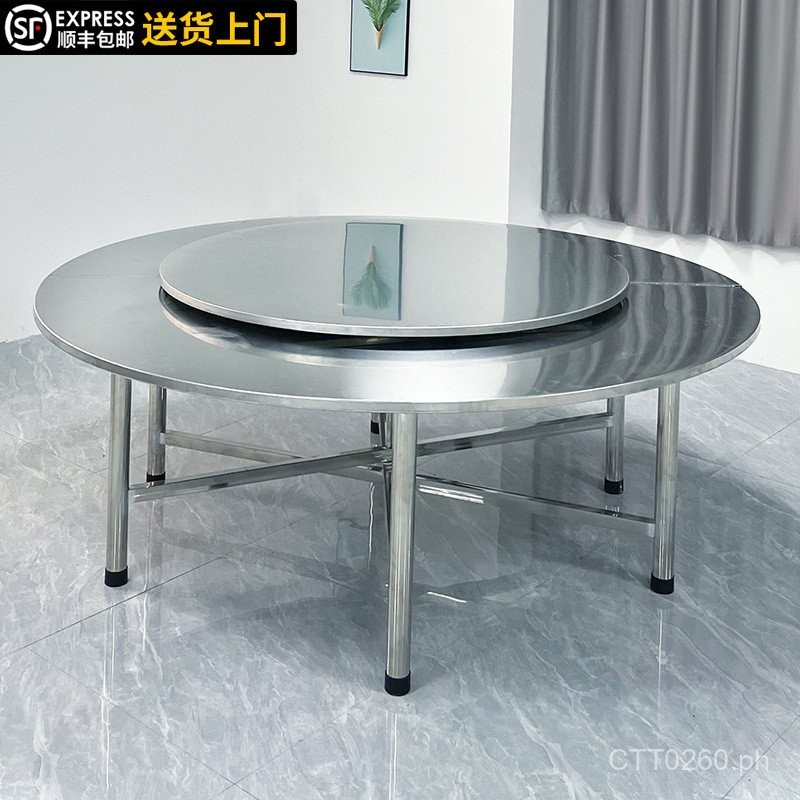 Rice with a Rotating Tray2round Table2.2Stainless Steel Folding Round ...