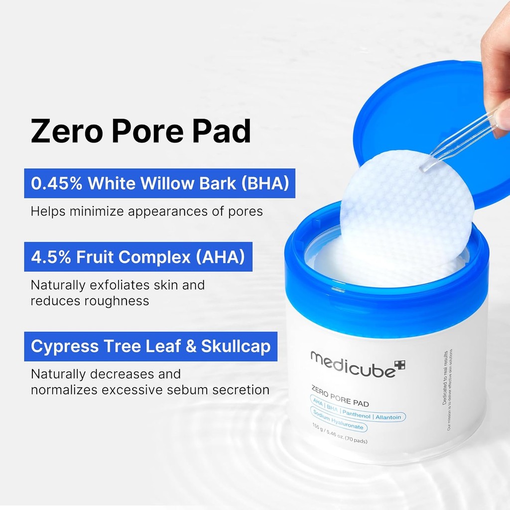 Medicube Dual-Textured Toner Pads - Gentle Exfoliation & Pore Refining ...