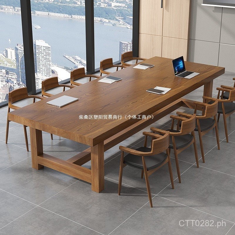 Minimalist Modern Conference Table Multi-Person Meeting Room Computer ...