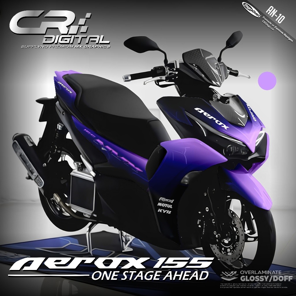AEROX NEW DECAL TWO TONE DARK BLUE LILAC STICKER FULLBODY ONE SET ...