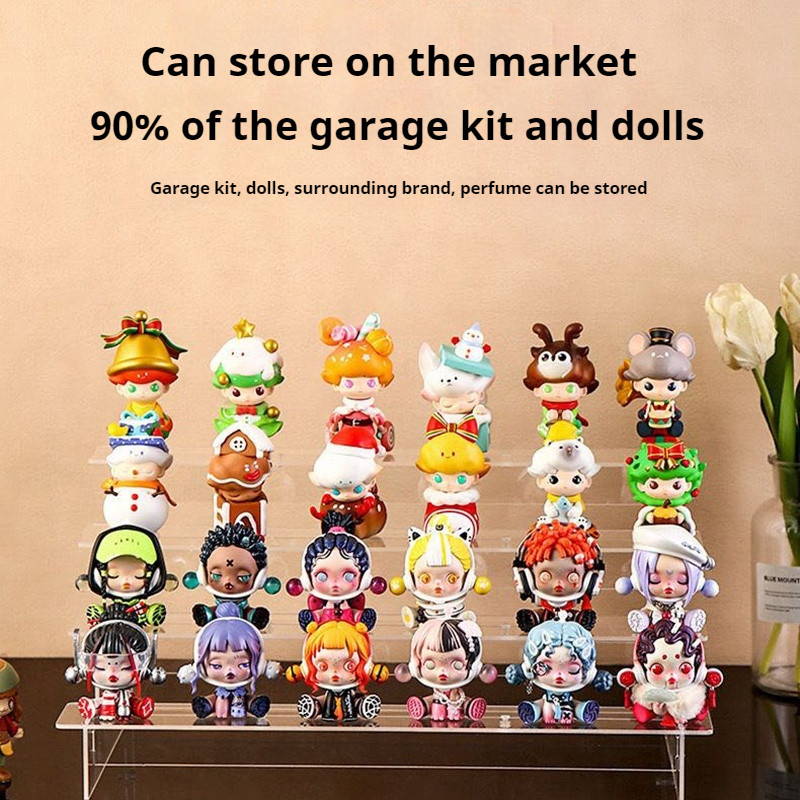 Acrylic Ladder Display Rack for Labubu Molly Toys Blind Box Dolls ...