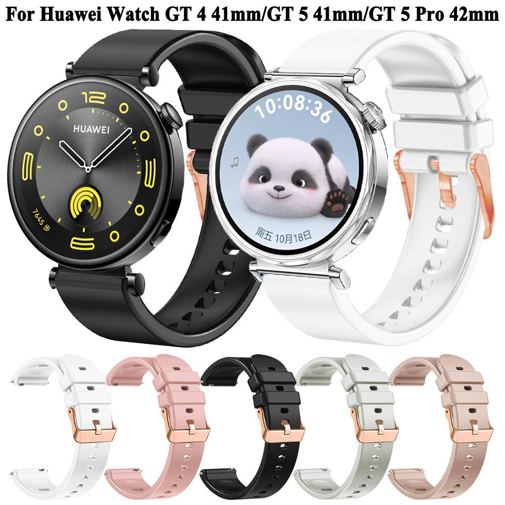 18mm Silicone Strap for Huawei watch GT5 Pro 42MM / GT5 4 41MM ...