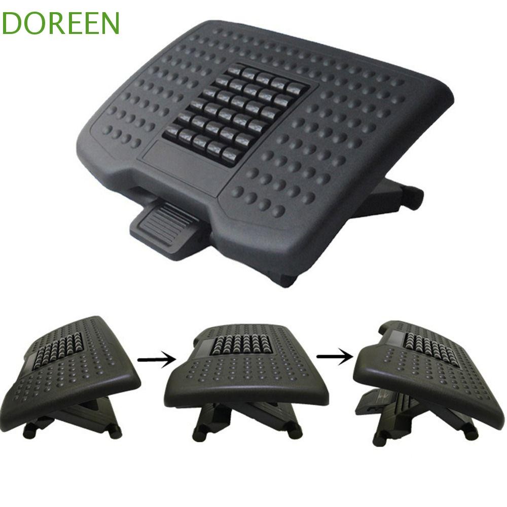 DOREEN Under Desk Footrest, Adjustable Massaging Bead Tilt Office Foot ...