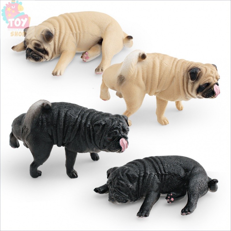 Children's Educational Toys Simulation Animal Dog Model Pug Pug ...
