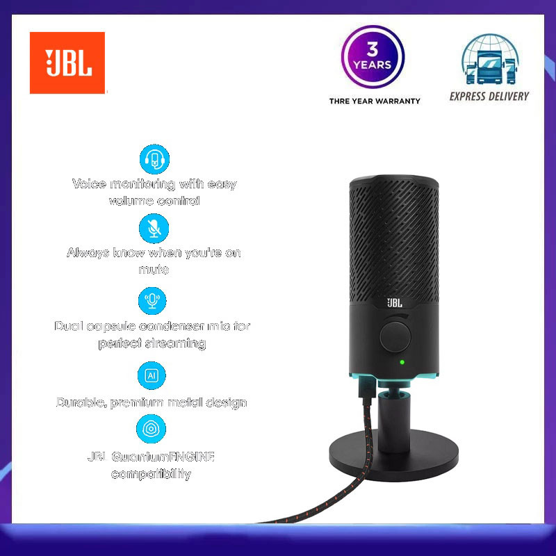 JBL Quantum Stream - Dual pattern premium USB microphone for streaming ...